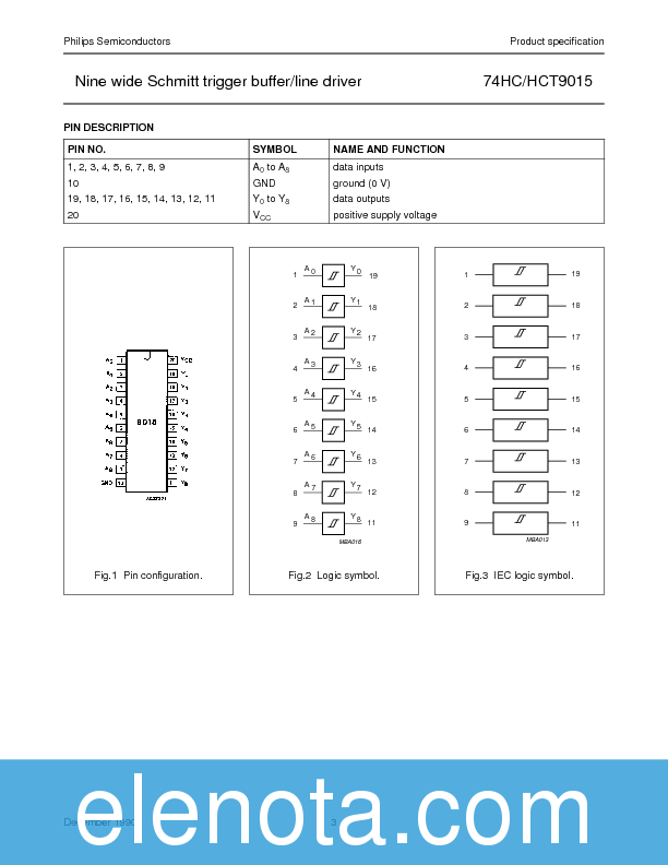 74HC Datasheet PDF (42 KB) Philips | Pobierz z Elenota.pl