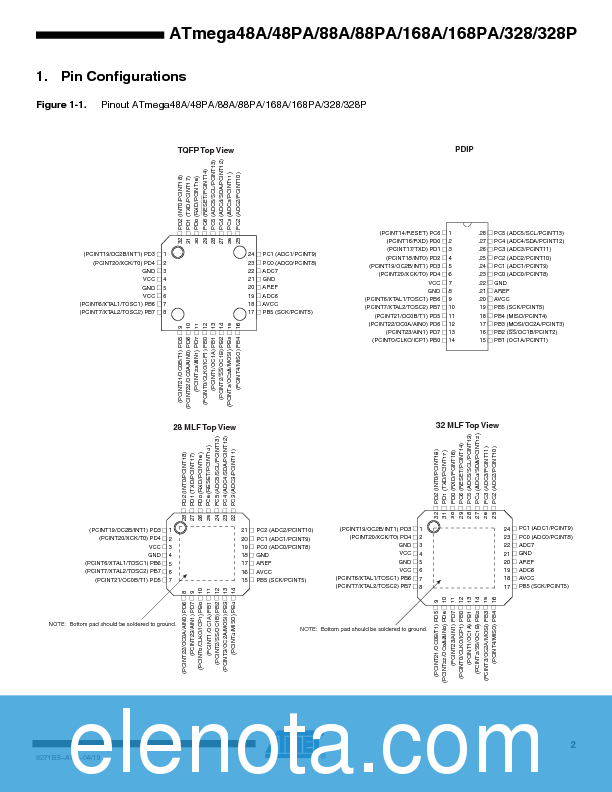 Atmega328 Datasheet Pdf 500 Kb Atmel Pobierz Z Elenota Pl