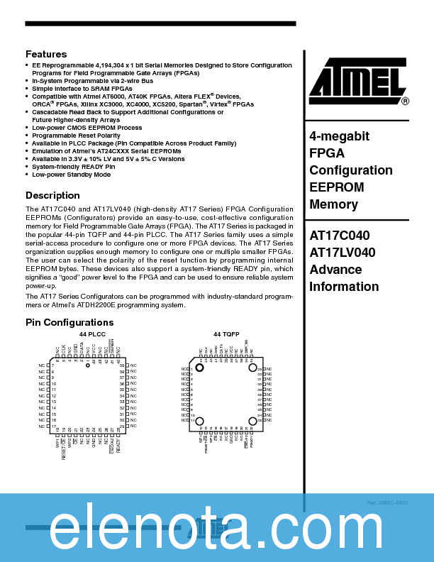 FPGA CONFIGURATION MEMORY - DATA SHEETS Datasheet PDF (207 KB) Atmel ... FPGA CONFIGURATION MEMORY - DATA SHEETS Datasheet PDF (207 KB) Atmel ...