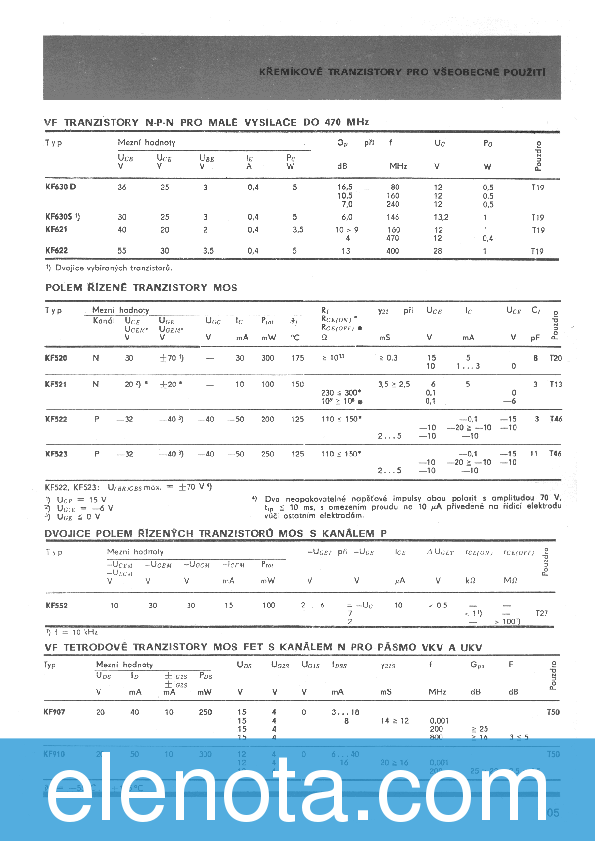 KD502 Datasheet PDF (1.87 MB) Tesla | Pobierz z Elenota.pl