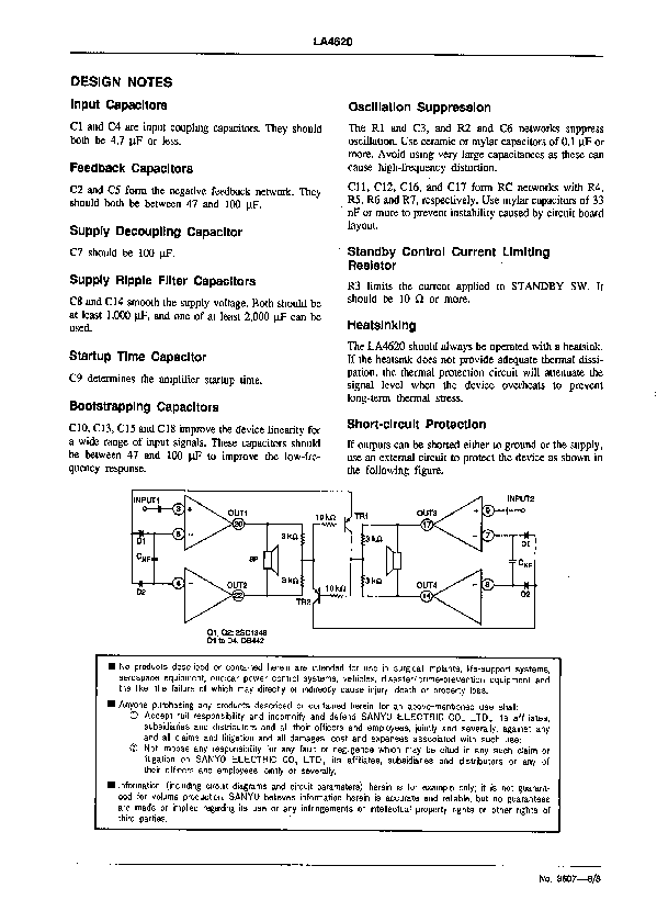 LA4620 Datasheet PDF (244 KB) Sanyo | Pobierz z Elenota.pl