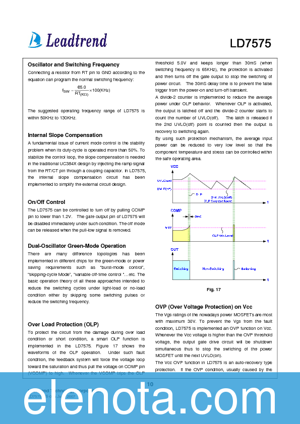 LD7575 Datasheet PDF (337 KB) Leadtrend | Pobierz z Elenota.pl LD7575 Datasheet PDF (337 KB) Leadtrend | Pobierz z Elenota.pl