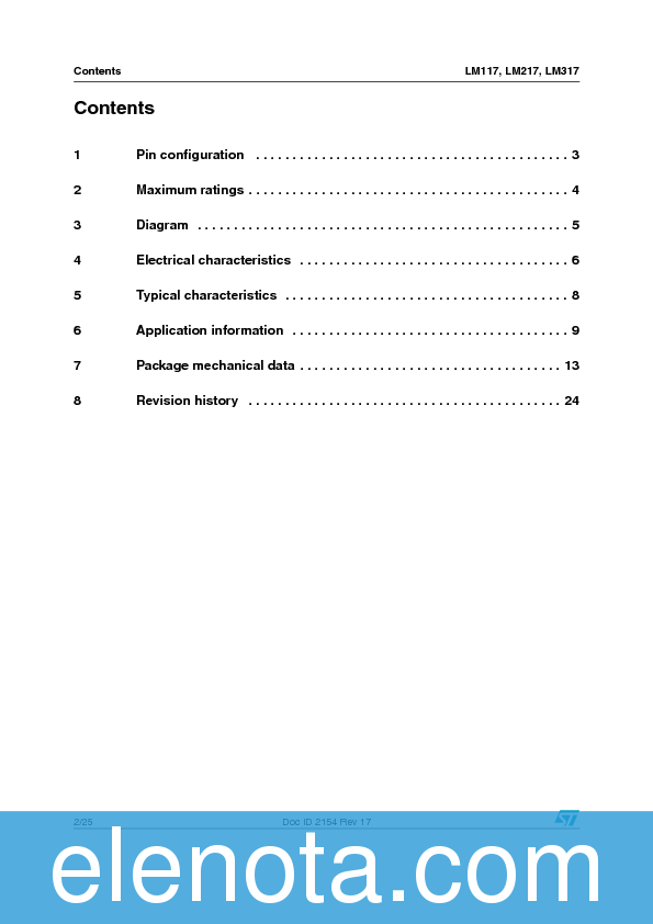 LM117 Datasheet PDF (1.04 MB) STMicroelectronics | Pobierz z Elenota.pl