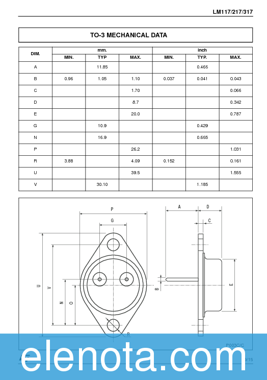 LM117 Datasheet PDF (493 KB) STMicroelectronics | Pobierz z Elenota.pl