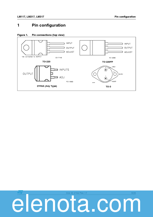 Lm317 Datasheet Pdf 1 04 Mb Stmicroelectronics Pobierz Z Elenota Pl