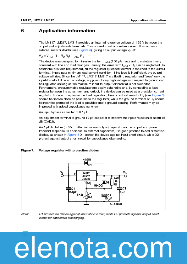 Lm317 Datasheet Pdf 1 04 Mb Stmicroelectronics Pobierz Z Elenota Pl