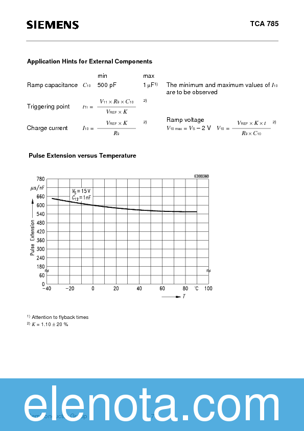 TCA785 Datasheet PDF (455 KB) Infineon | Pobierz z Elenota.pl