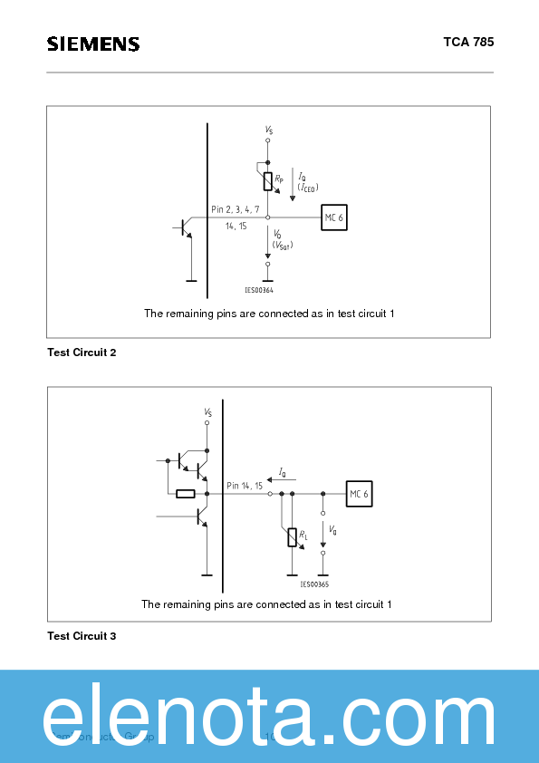 TCA785 Datasheet PDF (455 KB) Infineon | Pobierz z Elenota.pl