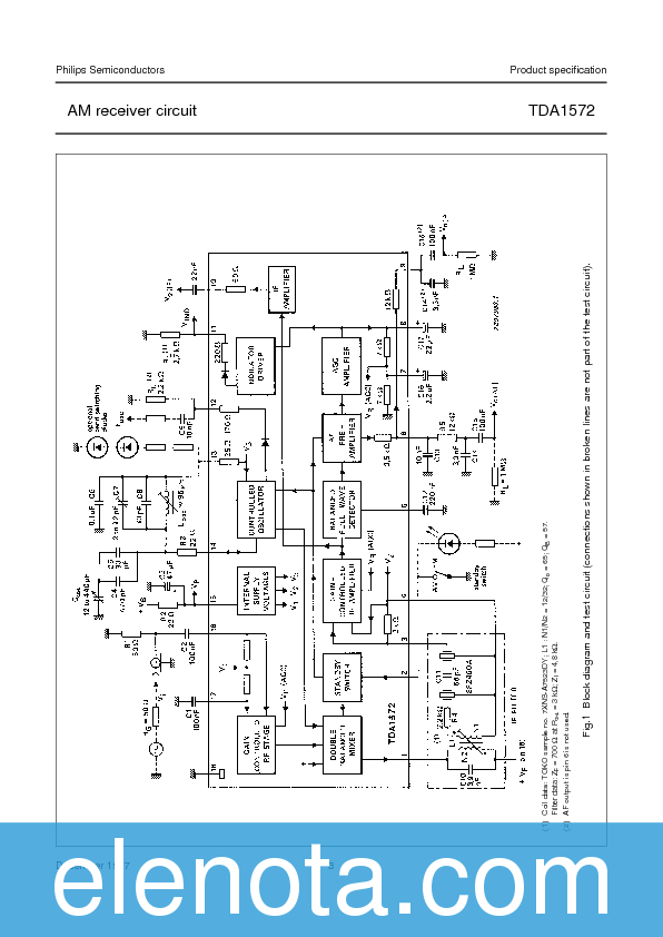 TDA1572 Datasheet PDF (203 KB) Philips | Pobierz z Elenota.pl