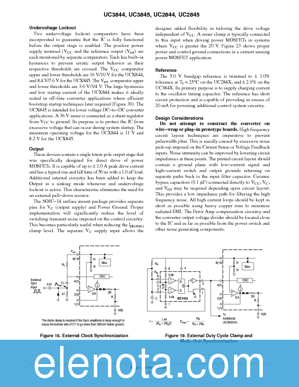 UC2844 Datasheet PDF (355 KB) ON Semiconductor | Pobierz z Elenota.pl UC2844 Datasheet PDF (355 KB) ON Semiconductor | Pobierz z Elenota.pl