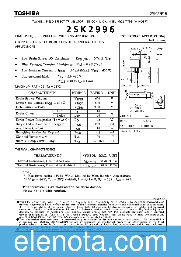 2sk2996 datasheet