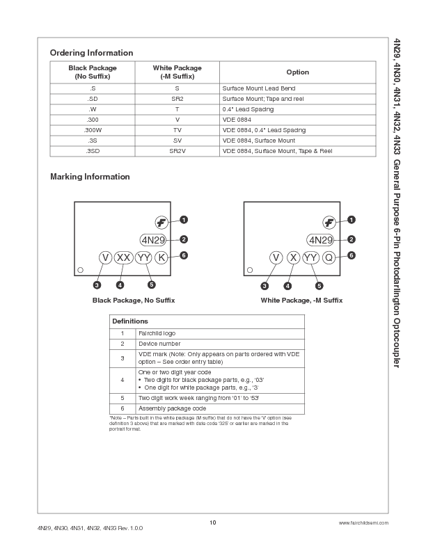 4N33 Datasheet PDF (583 KB) Fairchild | Pobierz z Elenota.pl