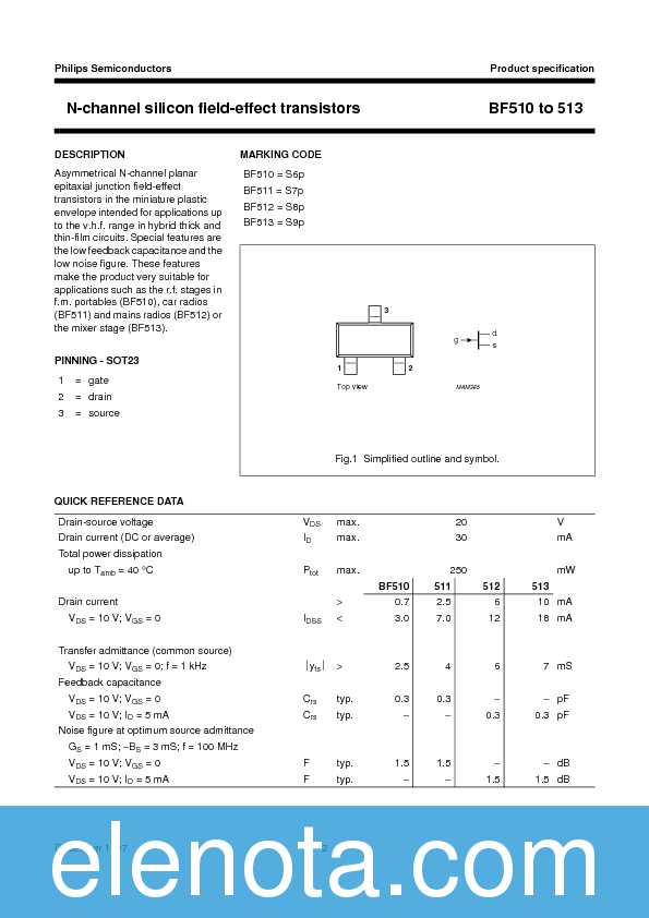 513 Datasheet PDF (34 KB) Philips | Pobierz z Elenota.pl
