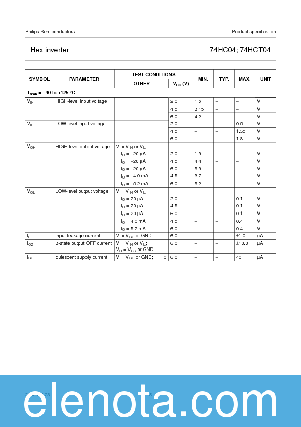 74Hc04 datasheet - 35 фото