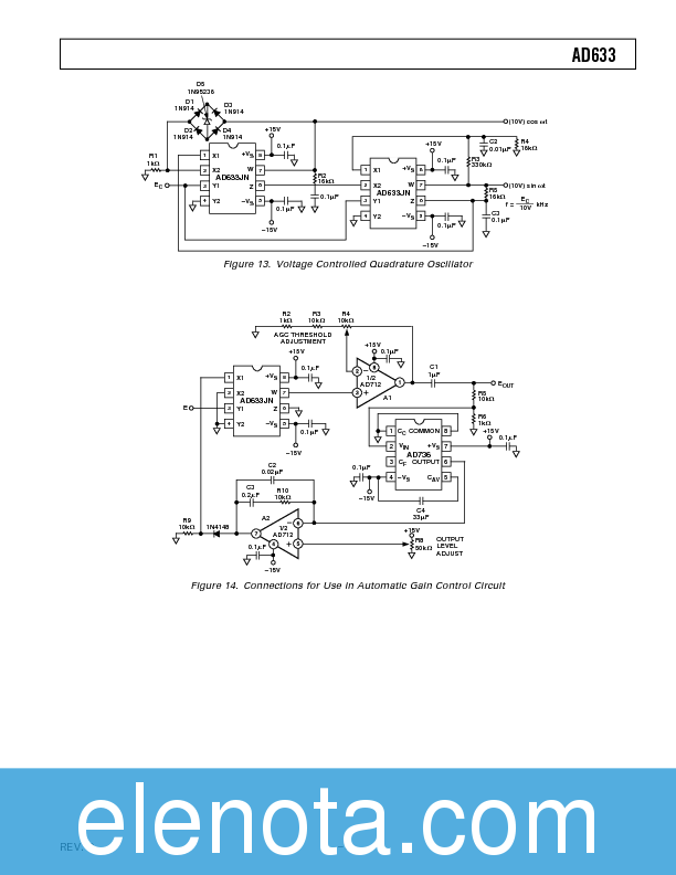 AD633 Datasheet PDF (146 KB) Analog Devices | Pobierz z Elenota.pl
