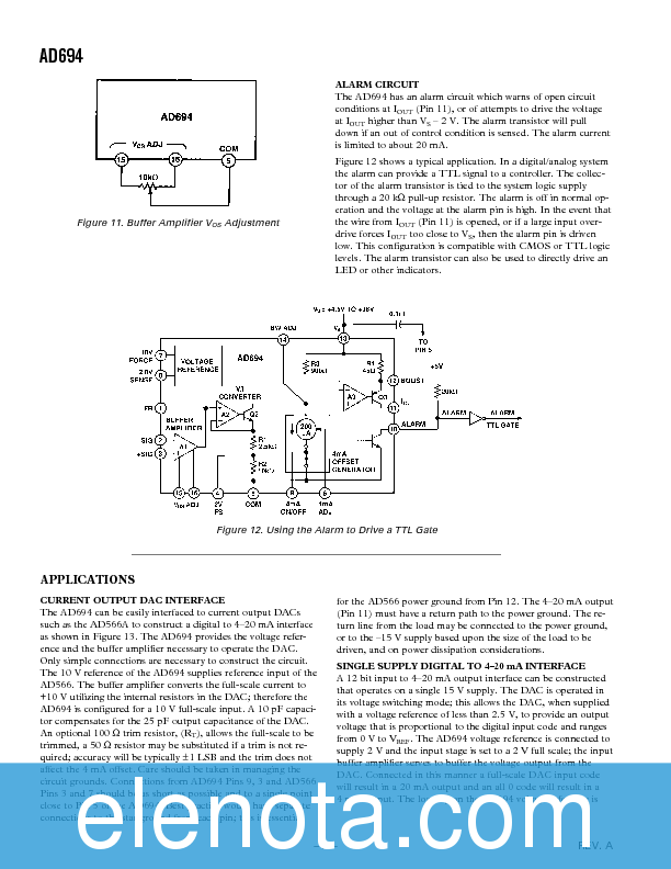 AD694 Datasheet PDF (426 KB) Analog Devices | Pobierz z Elenota.pl