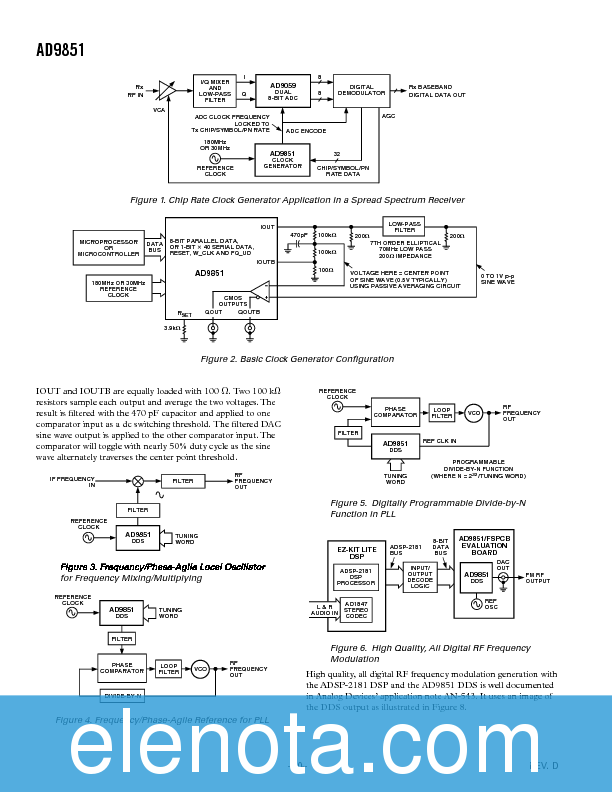 AD9851 Datasheet PDF (743 KB) Analog Devices | Pobierz z Elenota.pl
