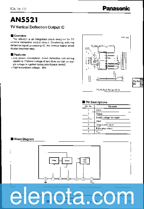 AN5521 Datasheet PDF (102 KB) Panasonic Semiconductor | Pobierz z ...