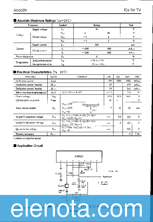 AN5521 Datasheet PDF (102 KB) Panasonic Semiconductor | Pobierz z Elenota.pl