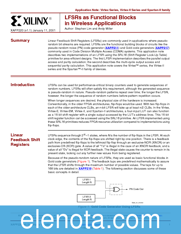 APPLICATION NOTE Datasheet PDF (135 KB) Xilinx | Pobierz z Elenota.pl