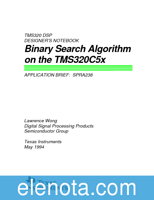 APPLICATION NOTE Datasheet PDF (32 KB) Texas Instruments | Pobierz z ...