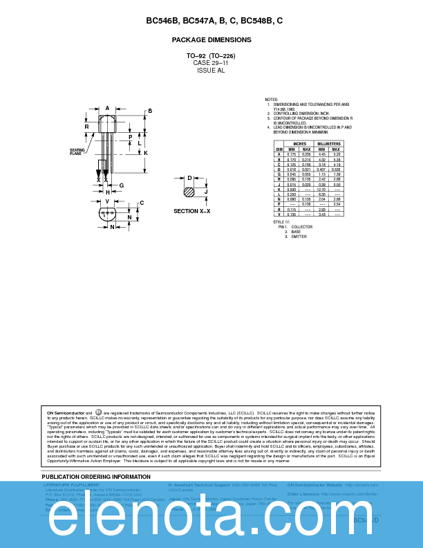 BC546B Datasheet PDF (69 KB) ON Semiconductor | Pobierz z Elenota.pl