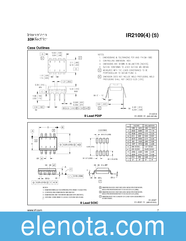 IR2109(4) Datasheet PDF (171 KB) International Rectifier | Pobierz z ...