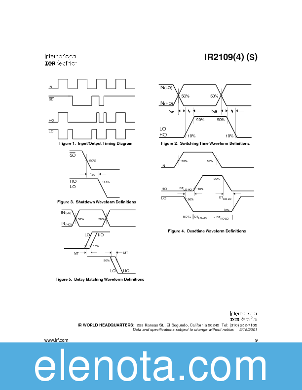IR2109(4) Datasheet PDF (171 KB) International Rectifier | Pobierz z ...