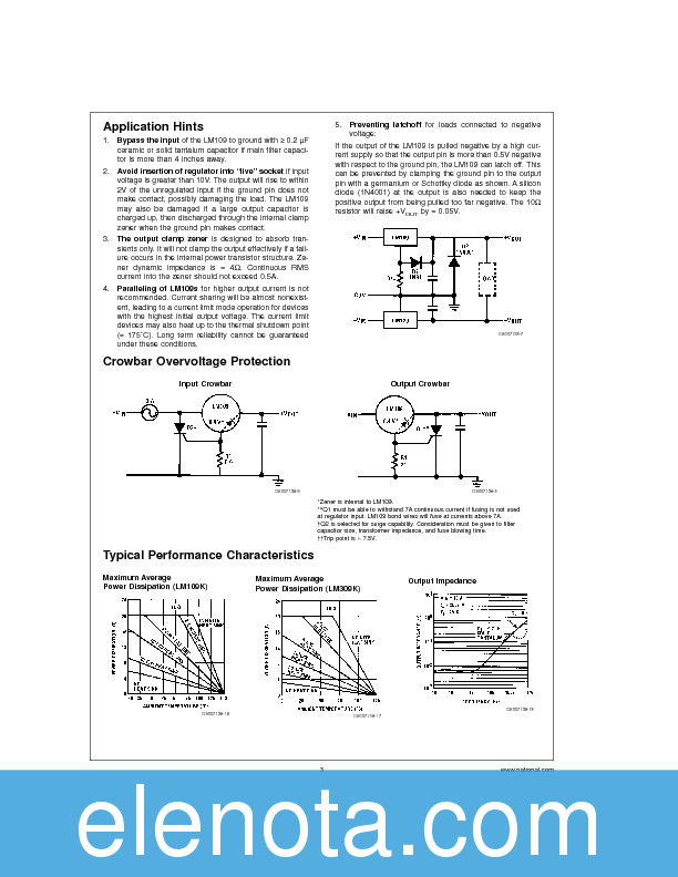 LM309 Datasheet PDF (253 KB) National Semiconductor | Pobierz z Elenota.pl