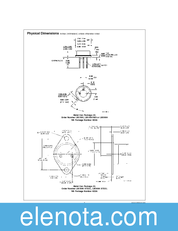 LM309 Datasheet PDF (253 KB) National Semiconductor | Pobierz z Elenota.pl