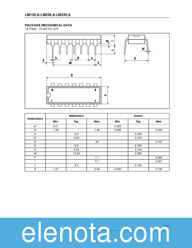 LM339 Datasheet PDF (169 KB) STMicroelectronics | Pobierz z Elenota.pl