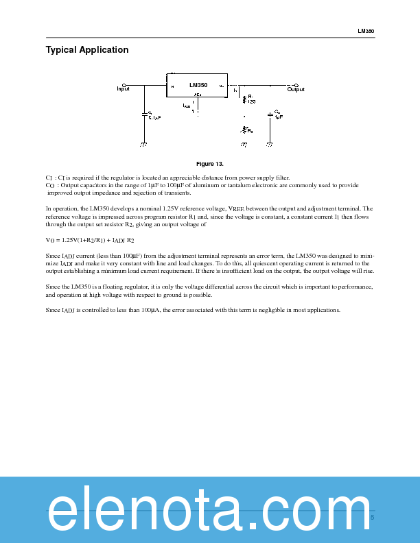 LM350 Datasheet PDF (122 KB) Fairchild | Pobierz z Elenota.pl
