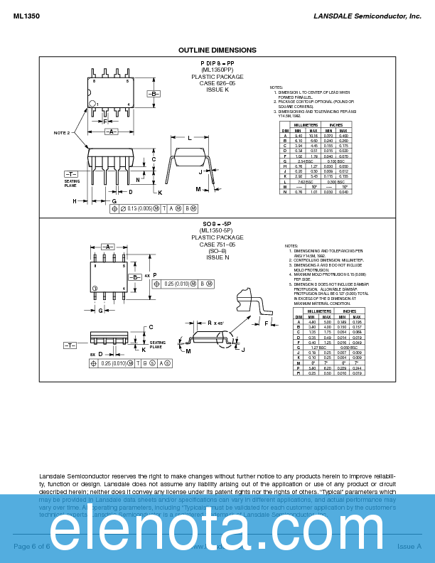 MC1350 Datasheet PDF (583 KB) Lansdale Semiconductor | Pobierz z Elenota.pl