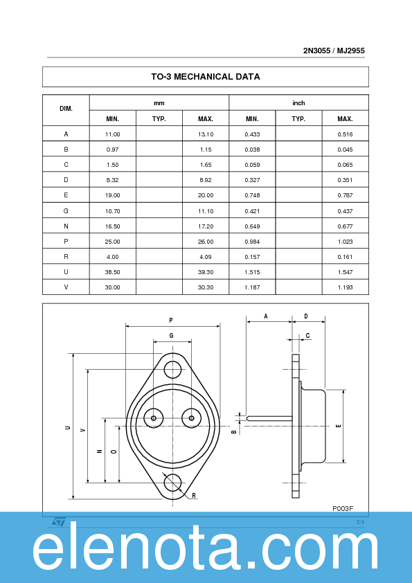 MJ2955 Datasheet PDF (47 KB) STMicroelectronics | Pobierz z Elenota.pl