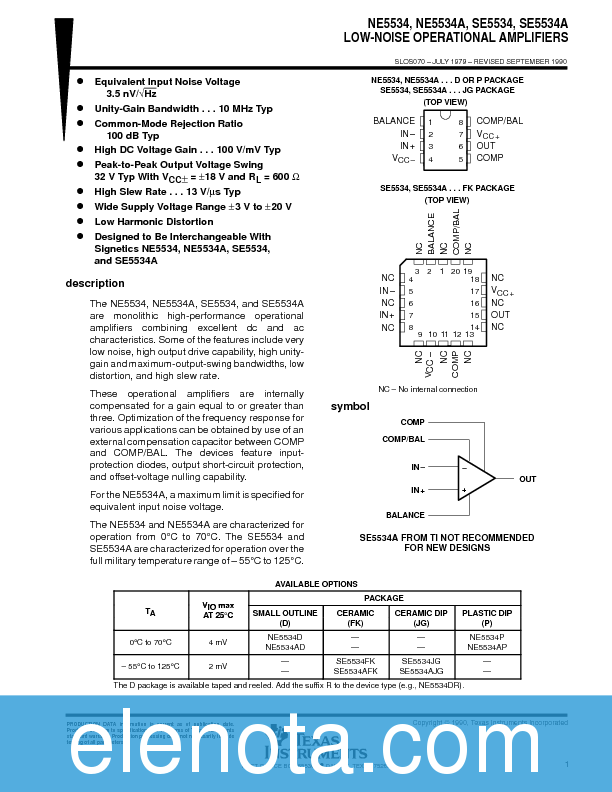Ne5534 datasheet