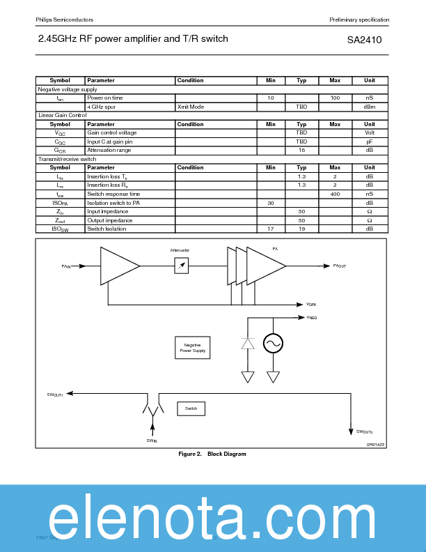 SA2410 Datasheet PDF (45 KB) Philips | Pobierz z Elenota.pl