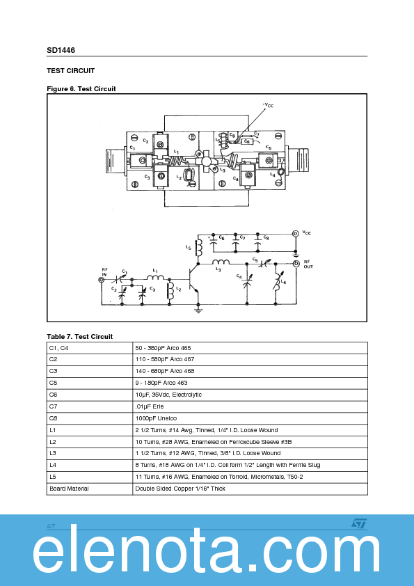 SD1446 Datasheet PDF (375 KB) STMicroelectronics | Pobierz z Elenota.pl
