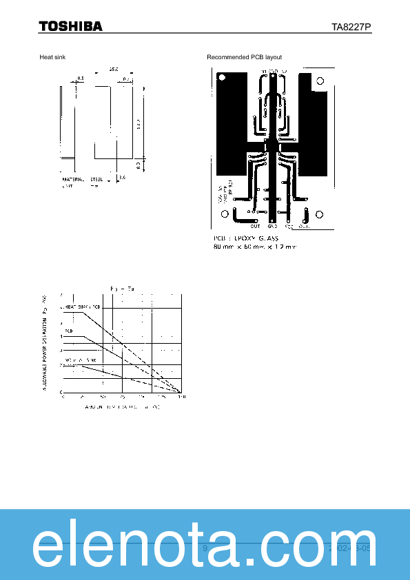 TA8227P Datasheet PDF (303 KB) Toshiba | Pobierz z Elenota.pl