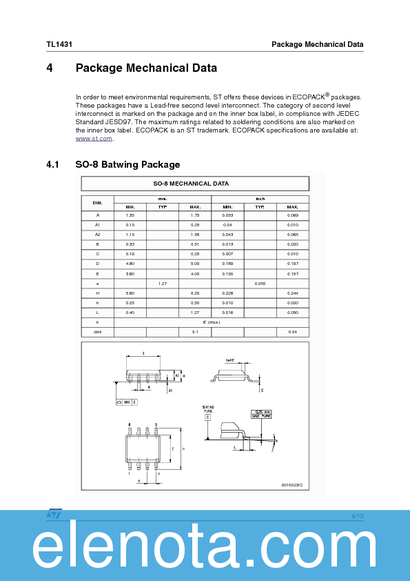 TL1431 Datasheet PDF (266 KB) STMicroelectronics | Pobierz z Elenota.pl