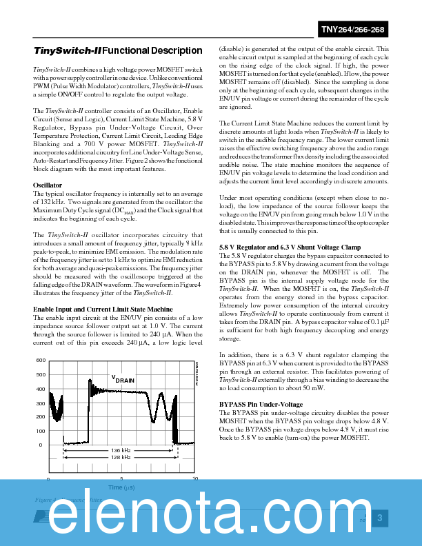 TNY264 Datasheet PDF (516 KB) Power Integrations | Pobierz z Elenota.pl