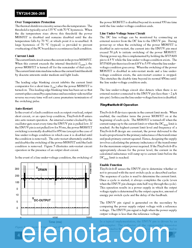 TNY264 Datasheet PDF (516 KB) Power Integrations | Pobierz z Elenota.pl