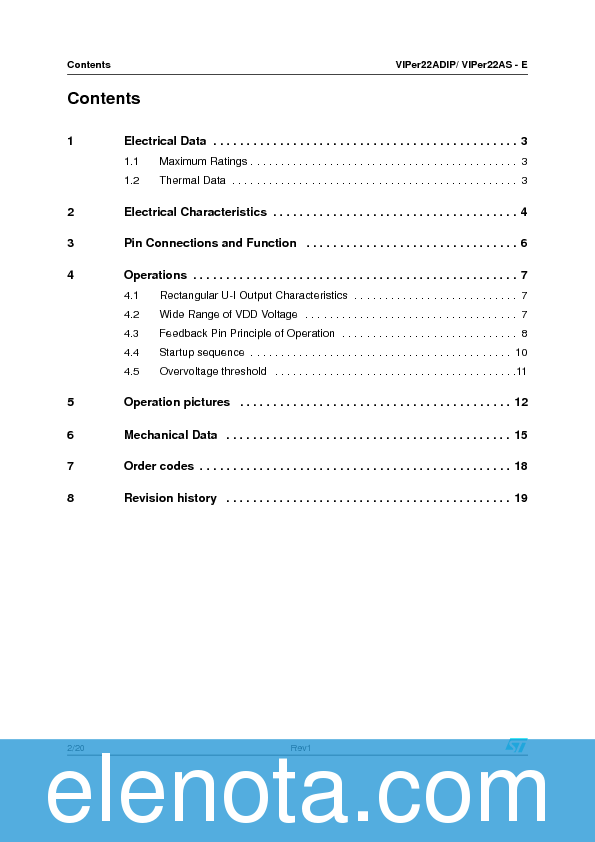 VIPER22A-E Datasheet PDF (303 KB) STMicroelectronics | Pobierz z Elenota.pl