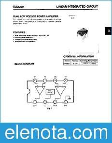 KA2209 Datasheet PDF (110 KB) Samsung | Pobierz z Elenota.pl