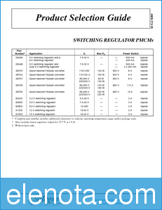 PRODUCT SELECTION GUIDE Datasheet PDF (22 KB) Allegro | Pobierz z Elenota.pl